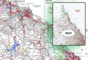 Wall Map of QLD Pastoral Stations – Maps – Atlases Queensland Northern ...